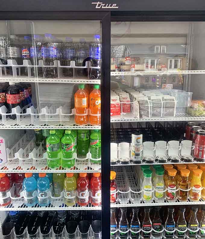 A well-stocked beverage cooler means you'll find exactly what you need to wash down all that delicious fried goodness.