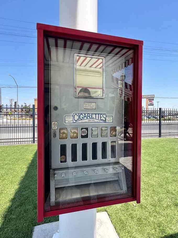 A cigarette vending machine reminds us that the past was a very different place with very different priorities.