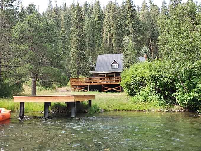 Rustic docks along the route offer perfect spots to pause, swim, or just soak in the scenery.