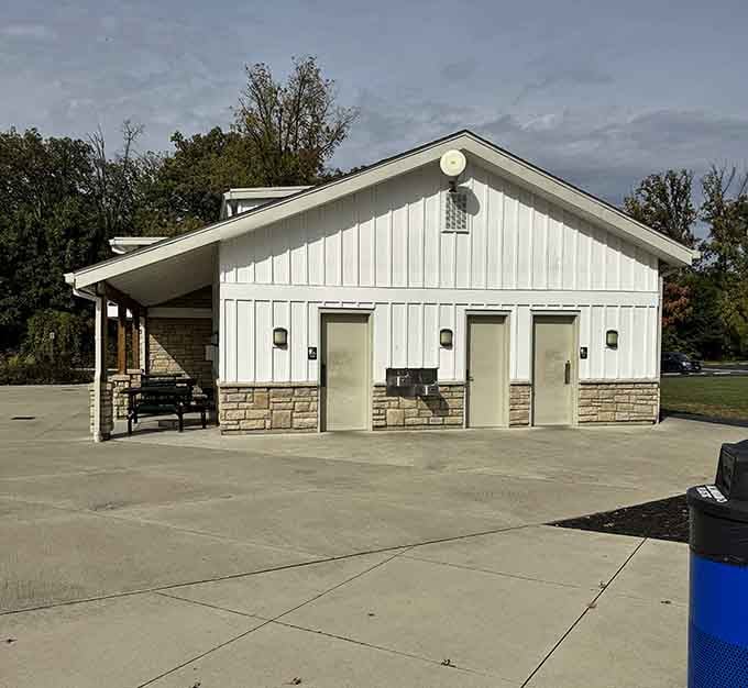 Clean, accessible restrooms at a public park—truly the unsung hero that makes extended visits actually possible for families everywhere.