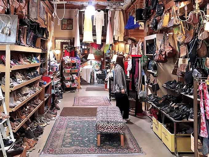 Walk through aisles packed with clothing, shoes, and accessories where every visit reveals different treasures waiting to be discovered by savvy shoppers.