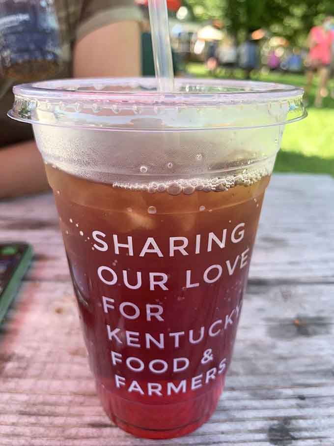 Their iced tea comes with a message about supporting local farmers, making every sip feel even better.
