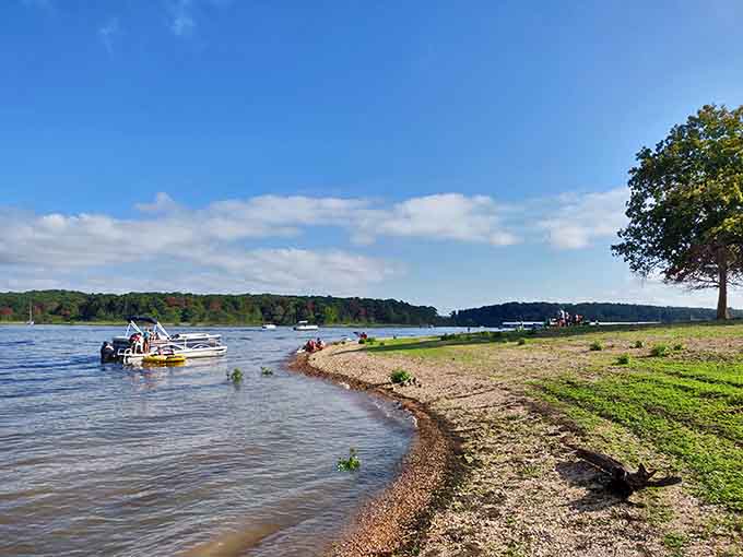 Boats launch easily into sparkling water while shorelines beckon with that perfect spot for casting lines or contemplating absolutely nothing.