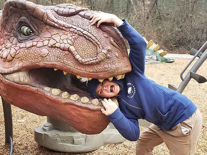 That toothy grin and detailed texture make this prehistoric pal look ready to star in his own Saturday morning cartoon.