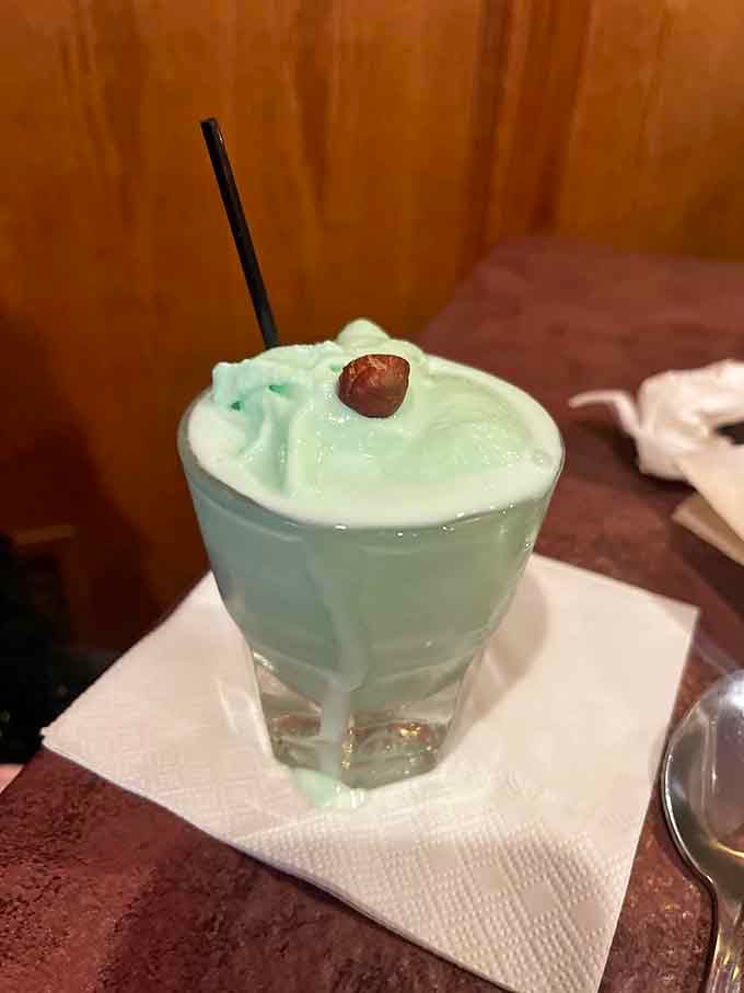 That minty green Grasshopper is a retro cocktail classic that tastes like liquid nostalgia in the best way.