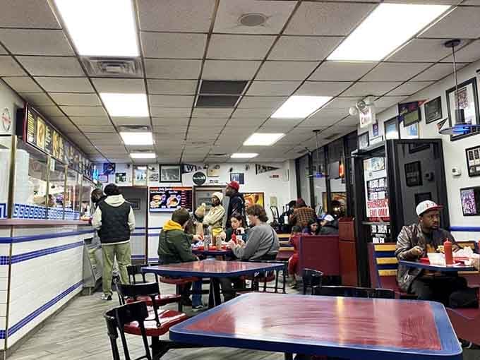 Plenty of seating means you can actually sit down and enjoy your meal like a civilized human being.