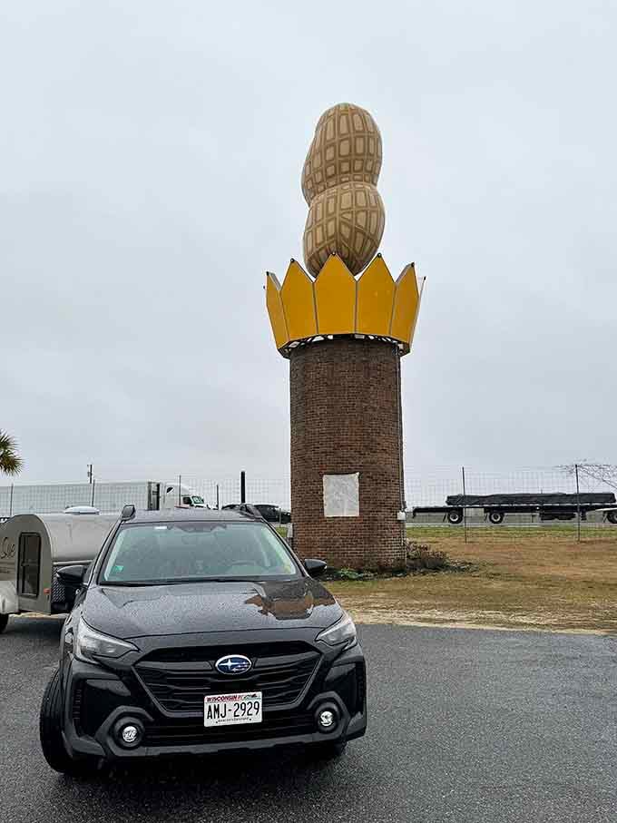 Your GPS brought you here, but the giant peanut visible from the highway sealed the deal on this detour.