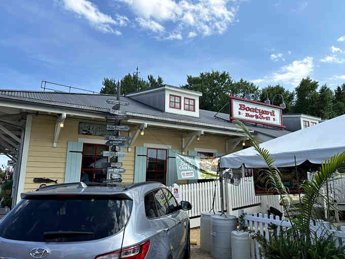 Under blue skies and string lights, this charming setup delivers that perfect combination of casual atmosphere and serious seafood quality.