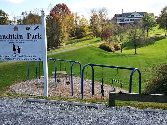 Munchkin Park offers green space where kids can burn energy while parents enjoy those mountain views.