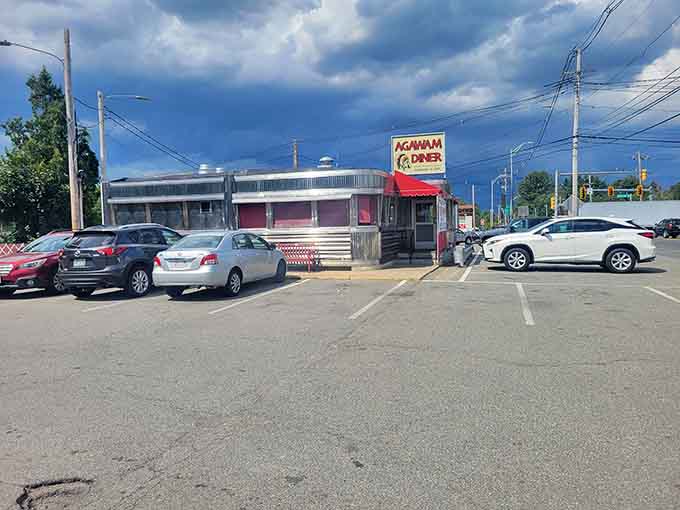 The kind of place where locals park and tourists wonder what they're missing inside that shiny diner.