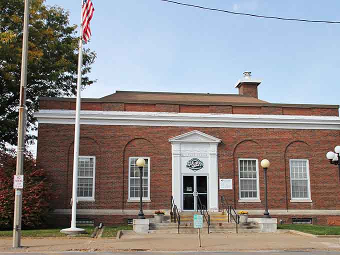 Even the post office occupies a building with more character than entire modern strip mall developments combined.