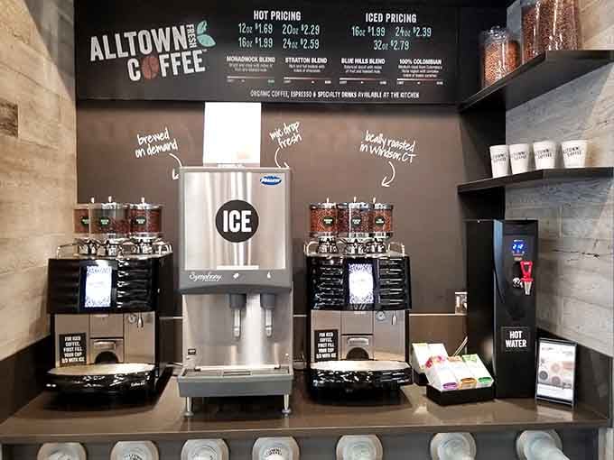 Self-serve coffee stations offer quality brews that won't strip the enamel off your teeth.