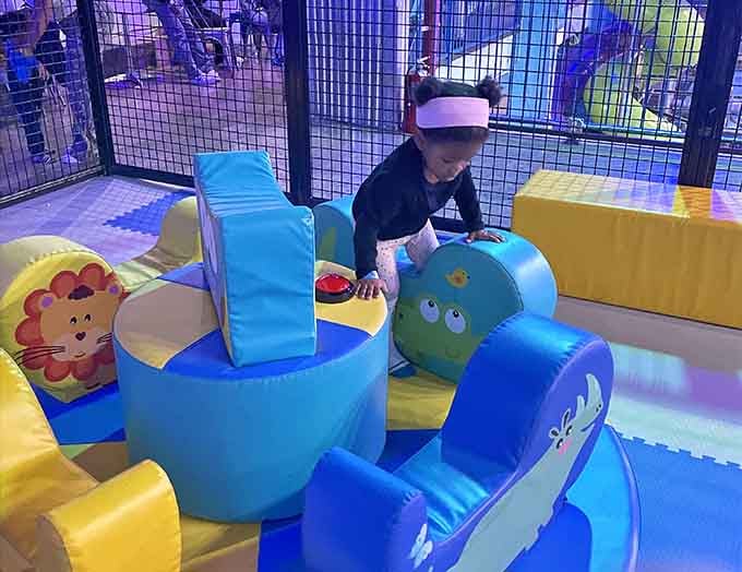 Soft play areas for tiny humans who haven't yet learned that gravity is not their friend.