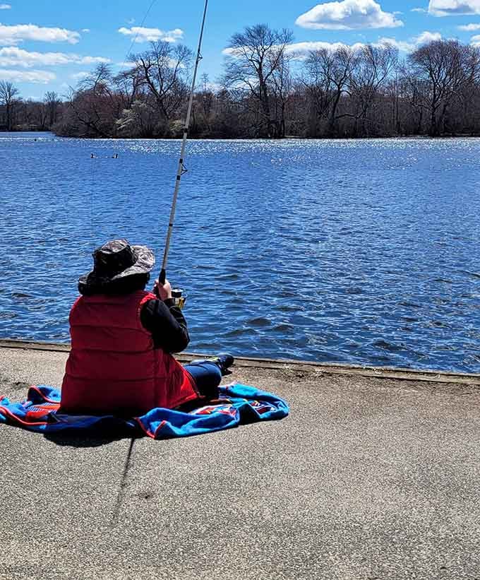Fishing here means catching both dinner and a serious dose of zen by the water's edge.