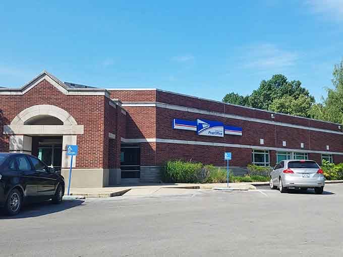 Your friendly neighborhood post office, still delivering mail the old-fashioned way despite what Amazon might prefer.