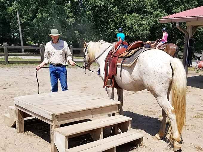 Expert guides teaching young riders that patience and respect work better than any GPS navigation.