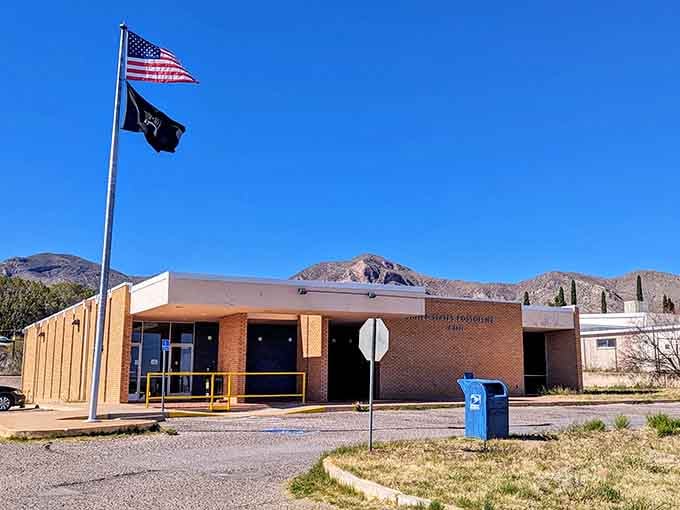 Even the post office has character here, because in Bisbee, every building earns its place in the landscape.