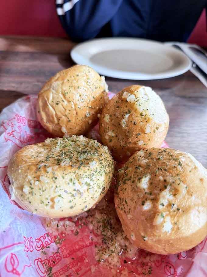 Warm, buttery garlic bread that could make a grown person weep with joy, no exaggeration necessary.