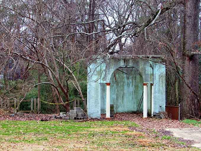 Nature's slowly reclaiming what humans left behind, creating an accidentally beautiful collaboration between architecture and wilderness.