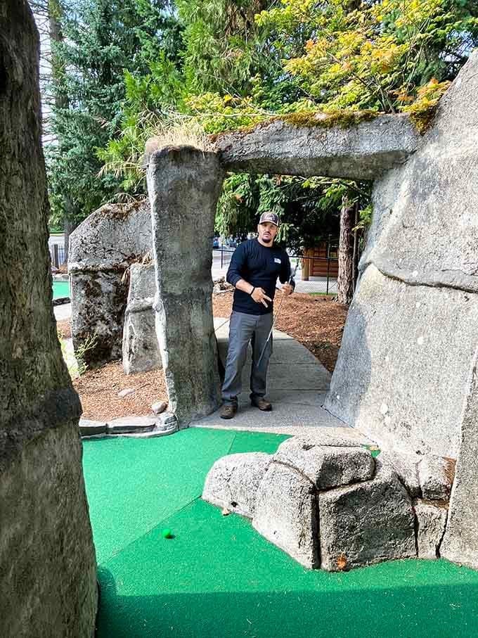 Stone archways frame each shot, adding drama to what could otherwise be just another Wednesday.