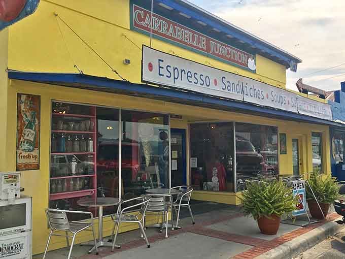 Carrabelle Junction serves espresso and sandwiches in a building as bright and cheerful as a Florida sunrise.