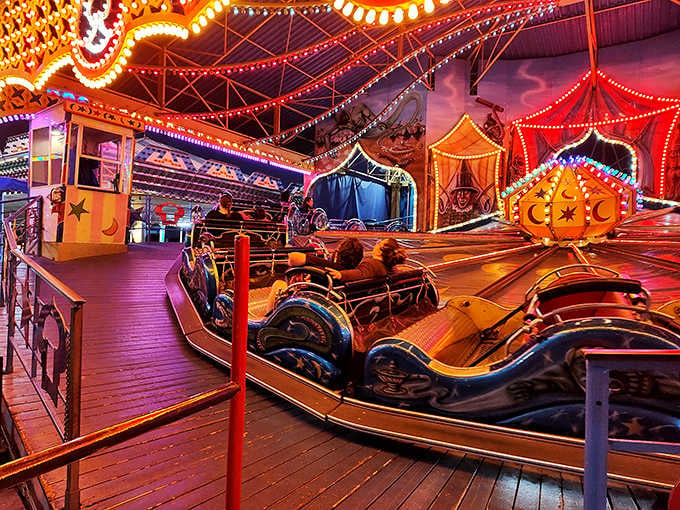 The Magic Carpet ride swings you through the air like a flying Persian rug with better safety features.