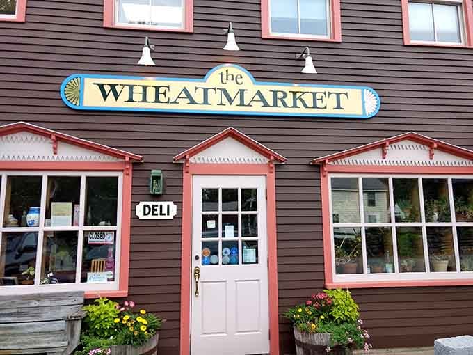 The Wheatmarket's cheerful exterior promises the kind of deli sandwiches that make you forget about chain restaurants.