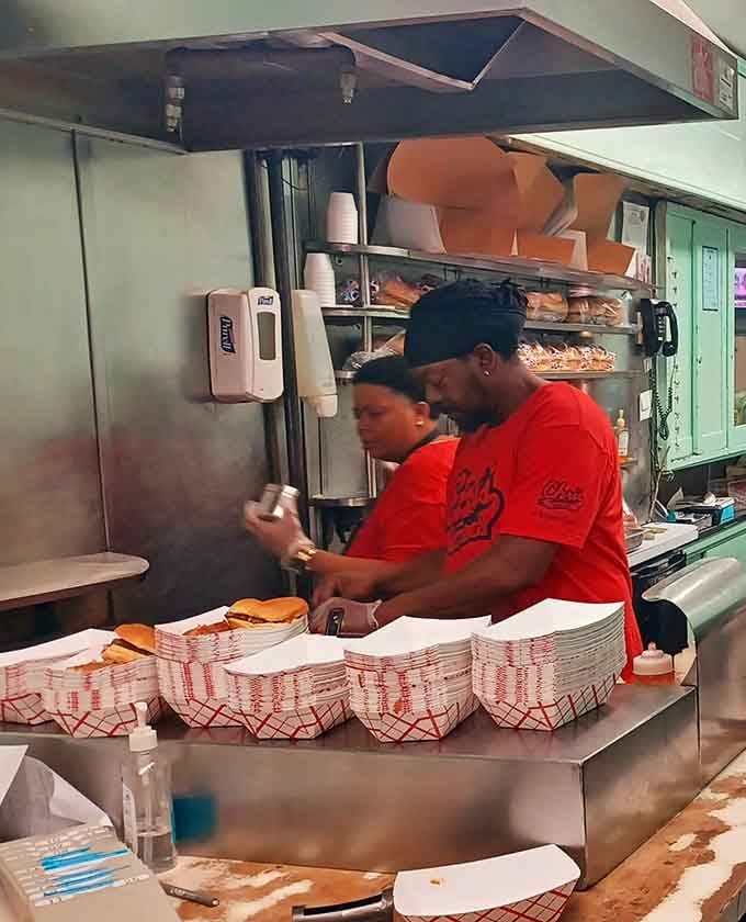 Behind every great hot dog is a dedicated team working with the efficiency of a Swiss watch factory.