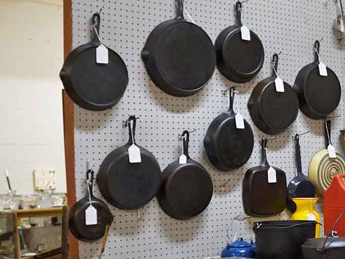 Cast iron skillets that could outlast cockroaches and probably cook better than your fancy nonstick pans.