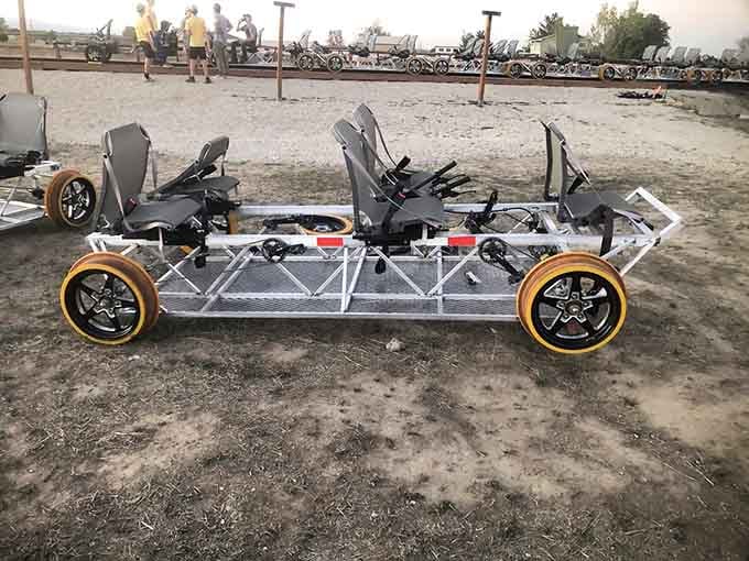 Four-person railbikes mean nobody gets left behind, making this perfect for families or friend groups.