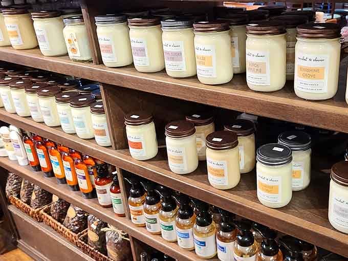 Handmade candles that smell better than most restaurants, which is saying something considering where you're standing right now.