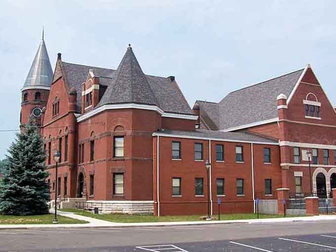 Romanesque courthouse architecture from an era when civic buildings inspired pride instead of looking like parking garages.