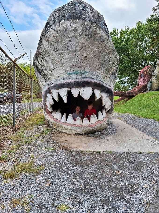 Climbing inside a giant shark's mouth for the perfect photo is basically a Virginia rite of passage now.