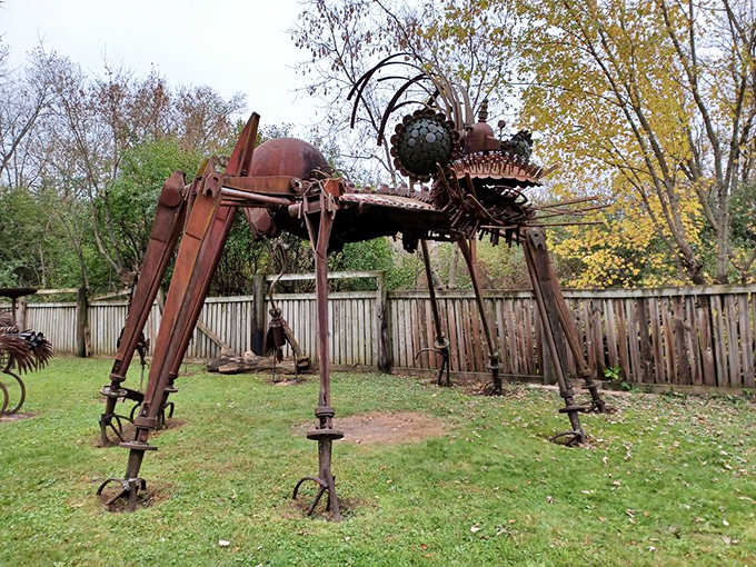 Arachna Artie stands tall, making every other spider sculpture in Wisconsin look positively ordinary by comparison.