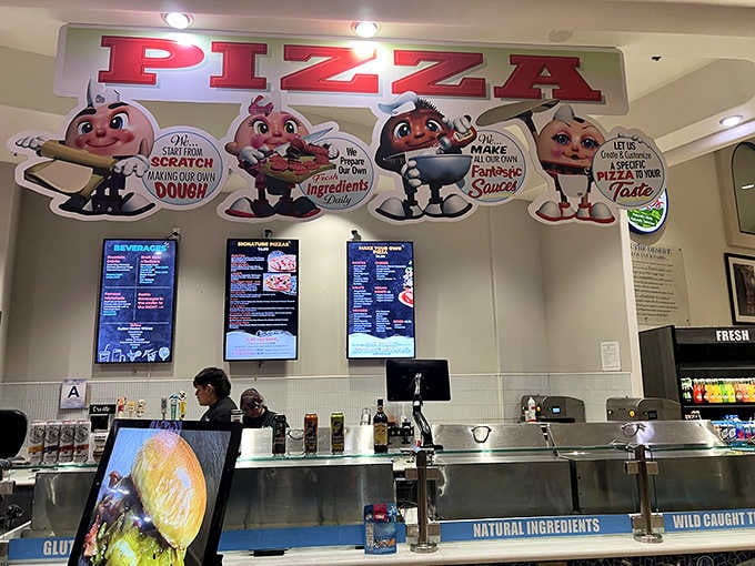 Fresh pizza available because sometimes gas station food can actually be something to look forward to.
