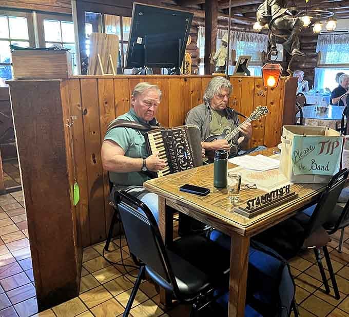 Live accordion music completes the authentic experience, transporting you straight to a Bavarian beer hall without the jet lag.