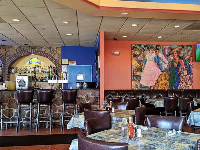 That bar area beckons like an old friend, promising good times and even better margaritas await.