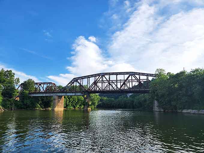 The river bridge standing strong, connecting communities while looking absolutely perfect doing it every day.