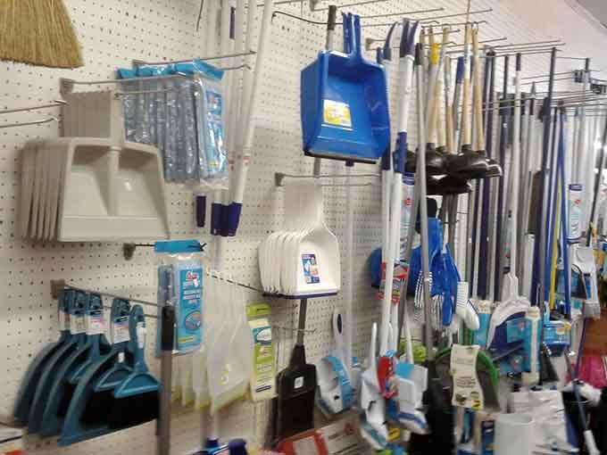 Cleaning supplies organized and ready to tackle any mess without cleaning out your wallet completely.