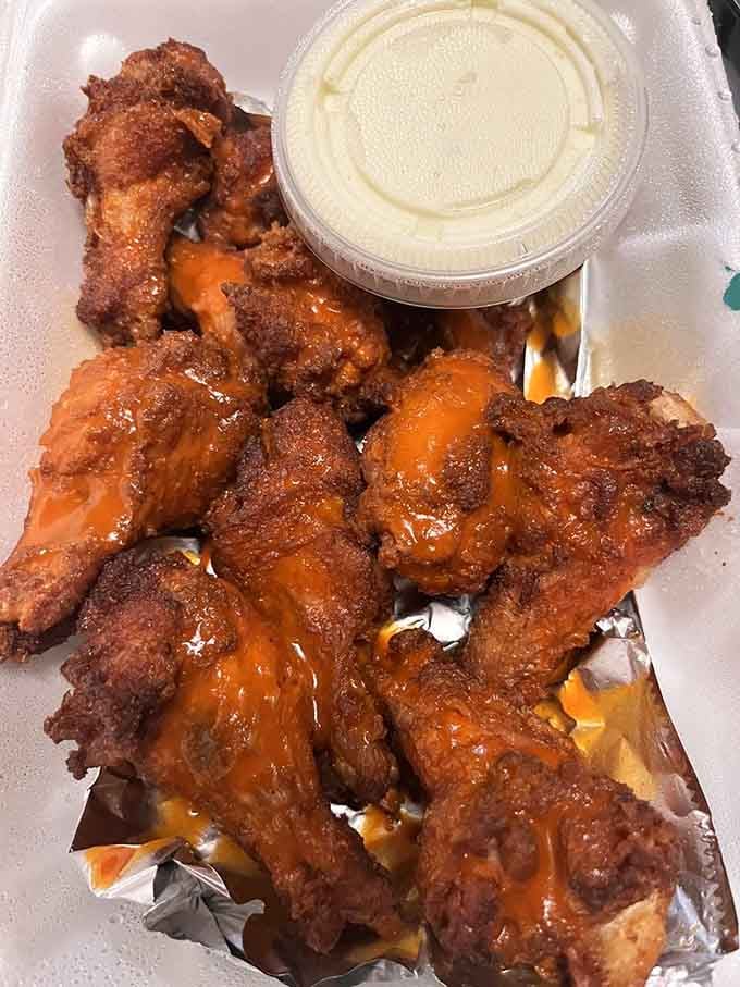 Crispy chicken wings with blue cheese dressing&mdash;because sometimes the classics don't need reinventing, just proper execution.