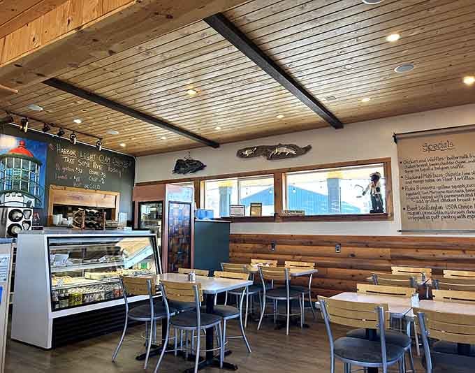 Another angle reveals the spacious, welcoming interior where locals and travelers alike find their happy place at mealtime.