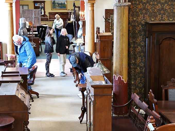 Real treasure hunters doing what they do best, searching every corner for that one perfect find.