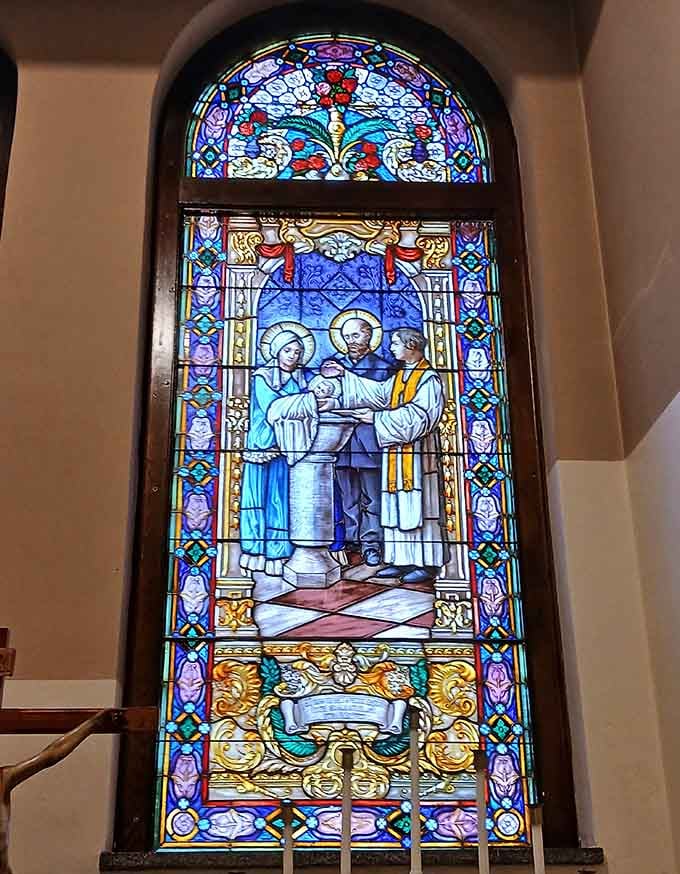 Stained glass windows transform sunlight into a kaleidoscope of colors that no Instagram filter could ever replicate.