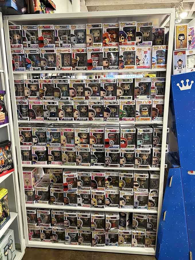 Funko Pops representing every fandom imaginable, proving modern collecting is alive and thriving in vinyl form.