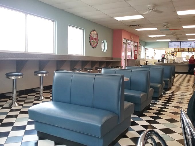 Turquoise booths and chrome stools transport you to when diners were America's living rooms and everyone was welcome.