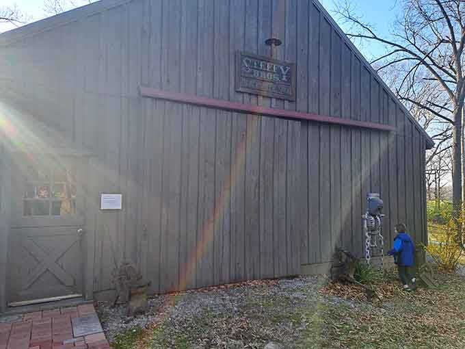 Steely Blacksmith Shop stands ready to demonstrate how everything was handmade before factories and assembly lines existed.