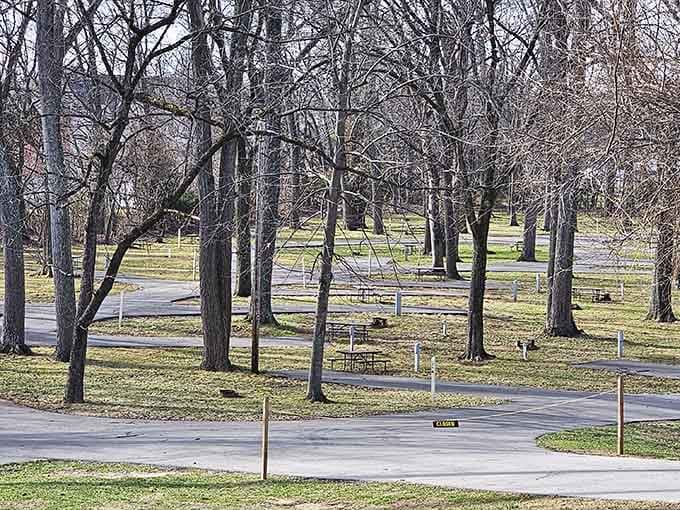 Spacious campsites mean your neighbors won't hear you singing off-key around the campfire. You're welcome, everyone.