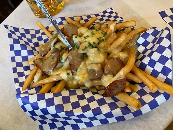 Alpine poutine takes fries, adds sausage and cheese, then cranks the indulgence dial to eleven.