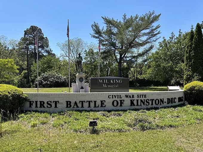 First Battle of Kinston Civil War Battlefield Park marks where history unfolded, preserved for those who care to remember.