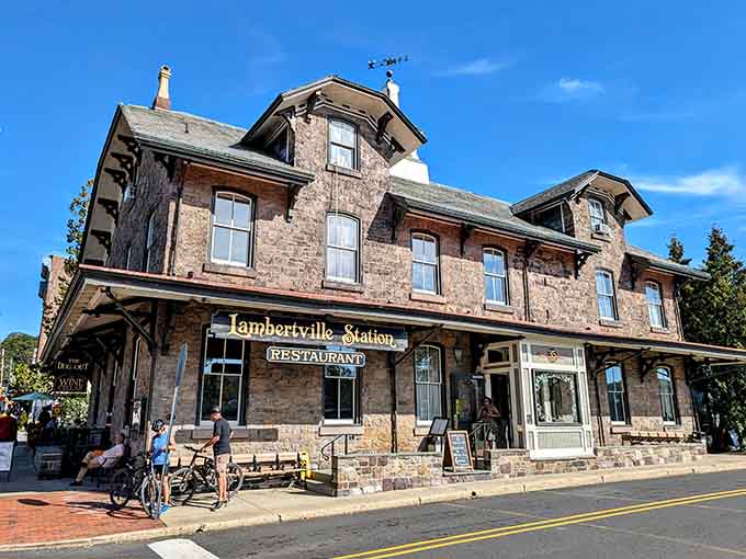 Lambertville Station's historic stone building has welcomed hungry travelers since trains were actually the height of modern transportation.